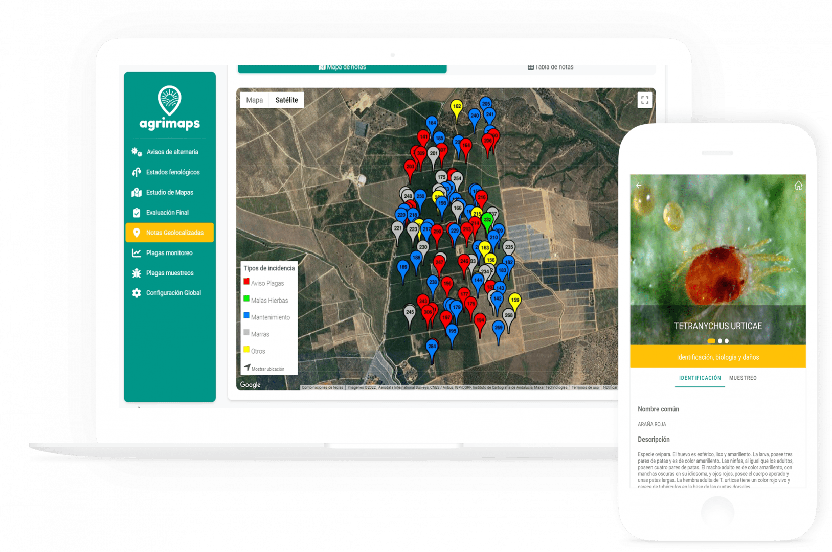 Agrimaps | Cuaderno de campo geolocalizado